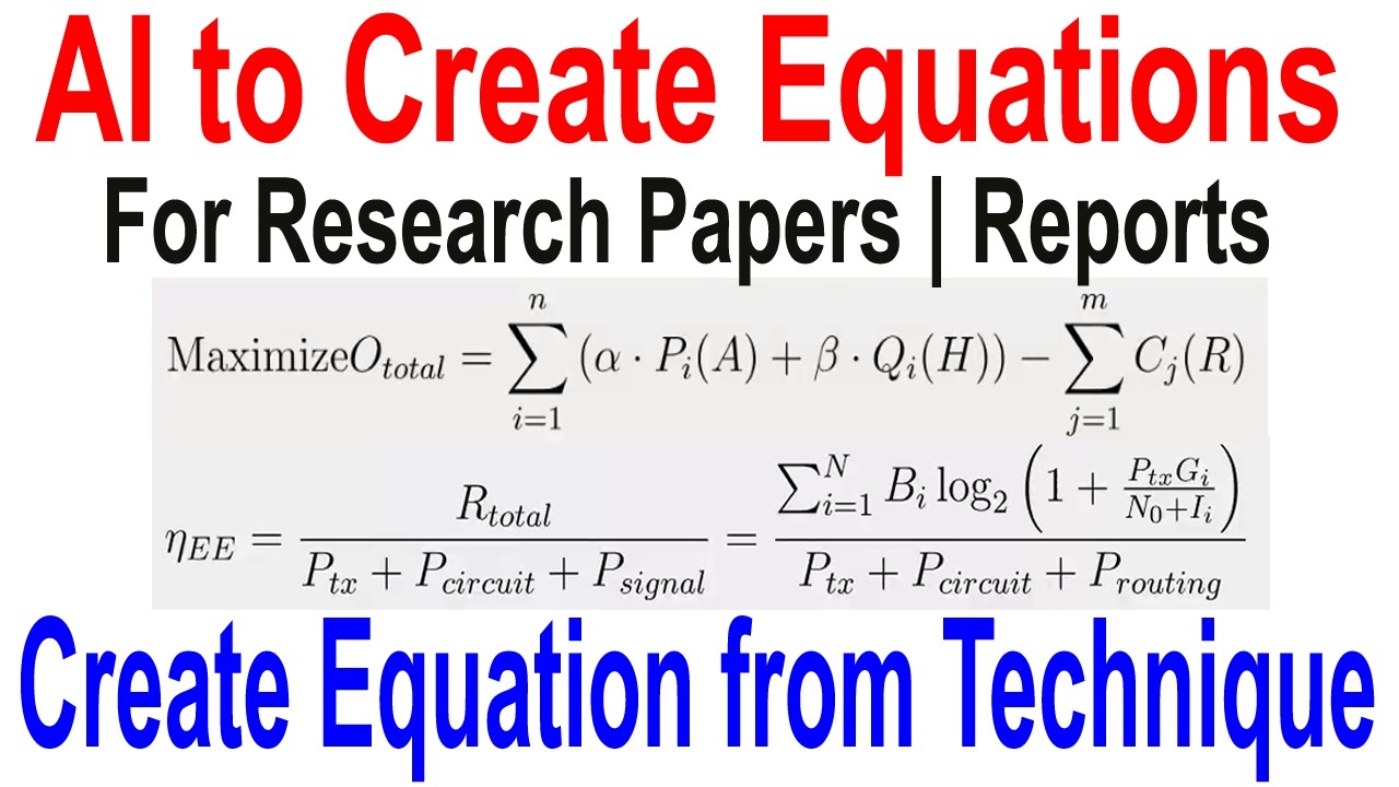 Create Equations for Research by AI | Mathematical Formulations and ...