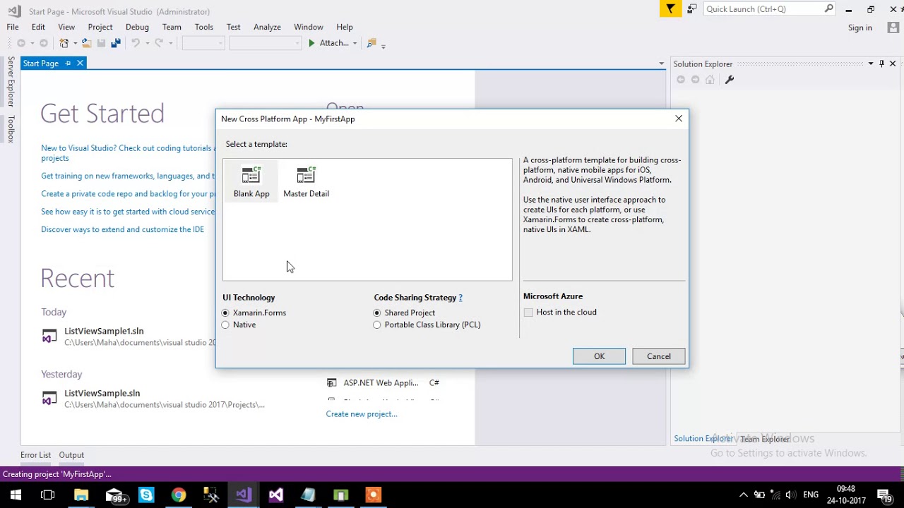 Create Xamarin Forms PCL Project with Visual Studio - YouTube Create Xamarin Forms PCL Project with Visual Studio - YouTube