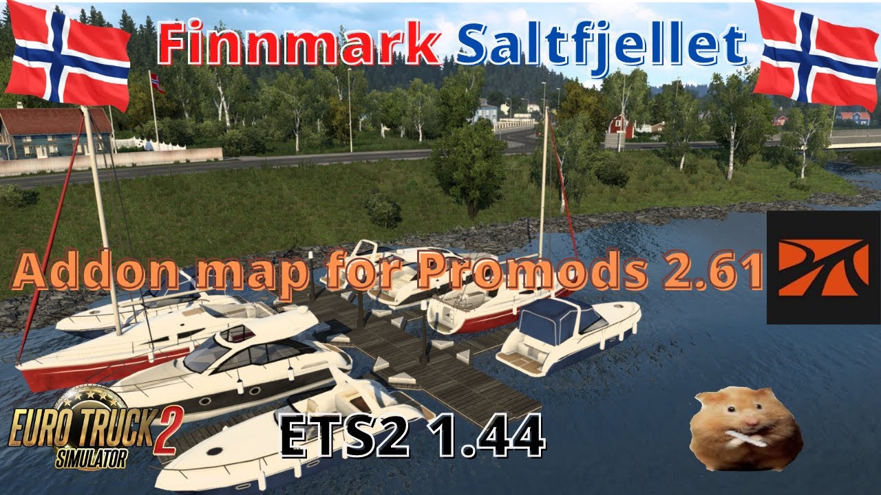 ETS2 1.44 Finnmark Saltfjellet. Promods 2.61 addon map - YouTube