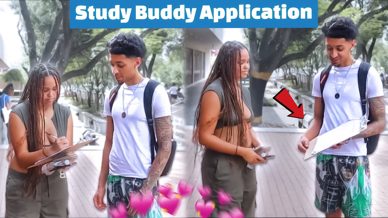 Giving PRETTY COLLEGE GIRLS My STUDY BUDDY Application - YouTube