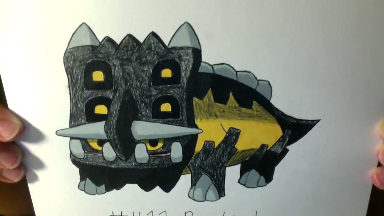 Drawing all the Pokemon: Number 411 Bastiodon - YouTube