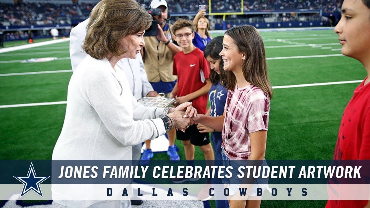 Gene Jones Recognizes Students for the Art Display at AT&T Stadium ...