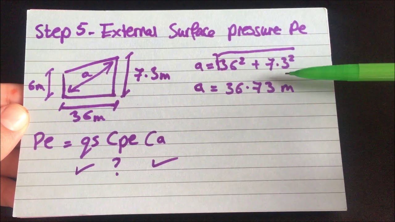Wind loading calculations, worked example, Portal Frame - YouTube