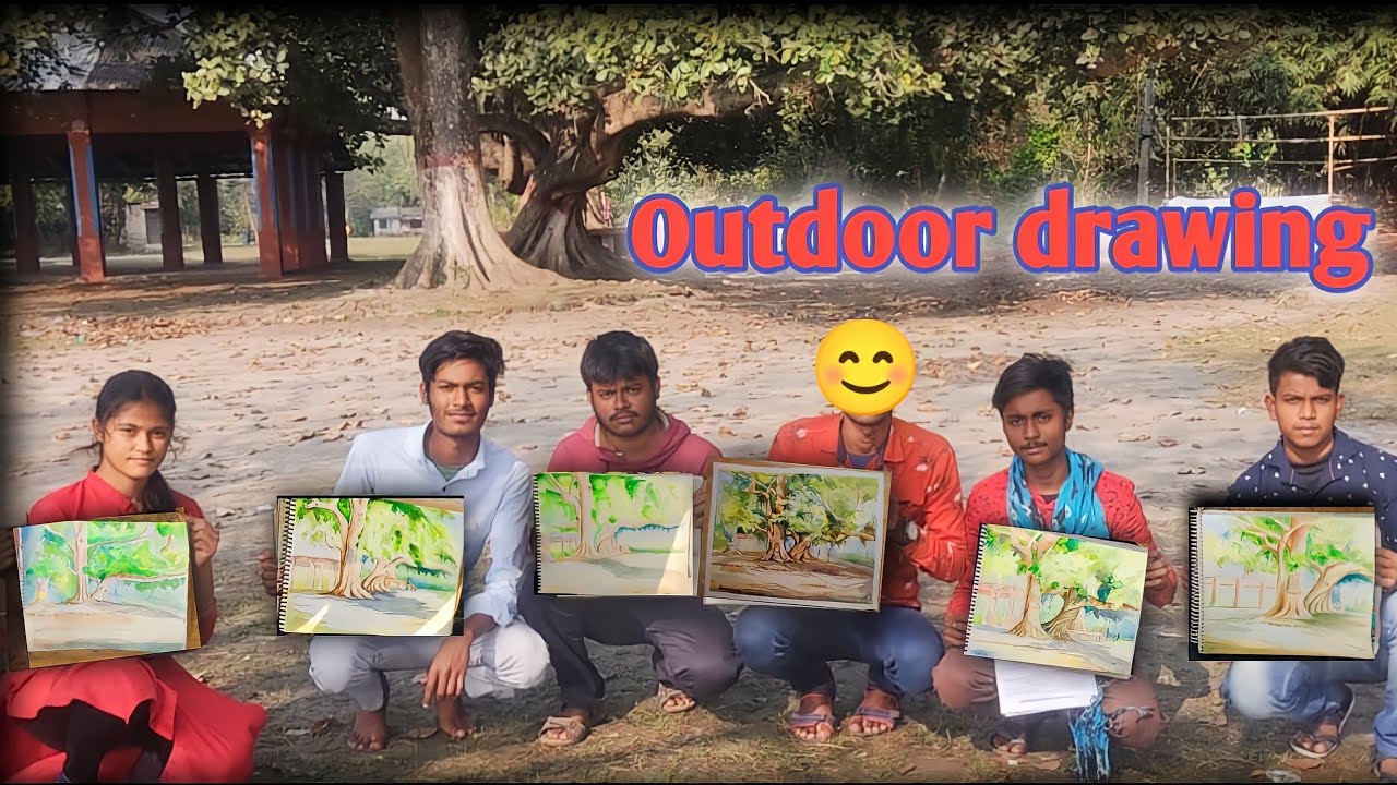 # Outdoor Drawing || Outdoor Drawing And A Small Picnic || Drawing With ...