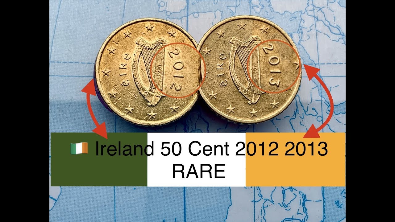🇮🇪Ireland 50 Cent 2012 2013 - Rare euro coins - {EIRE} - YouTube