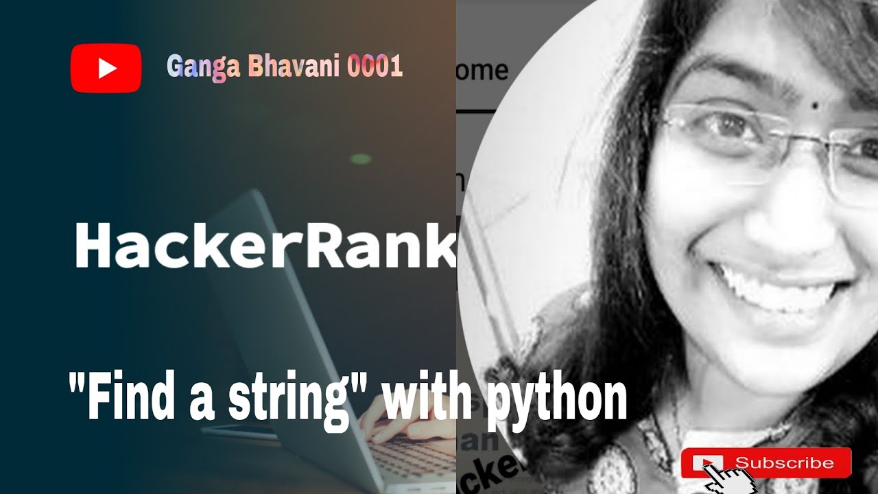 Hackerrank On Python With Find A String Youtube 9896