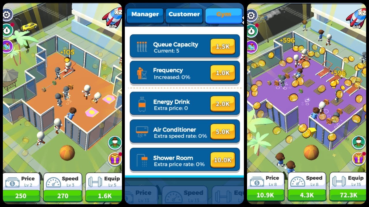 Idle Gym Club Tycoon Mobile Game | Gameplay Android - YouTube