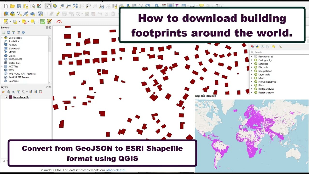 How to download Global Building Footprint for free - YouTube
