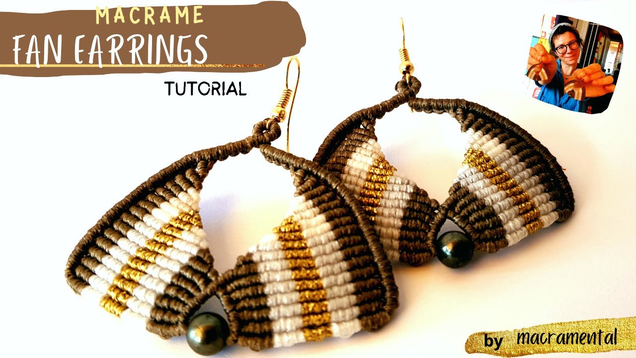 micro macrame earrings | easy step by step macrame jewelry tutorial ...