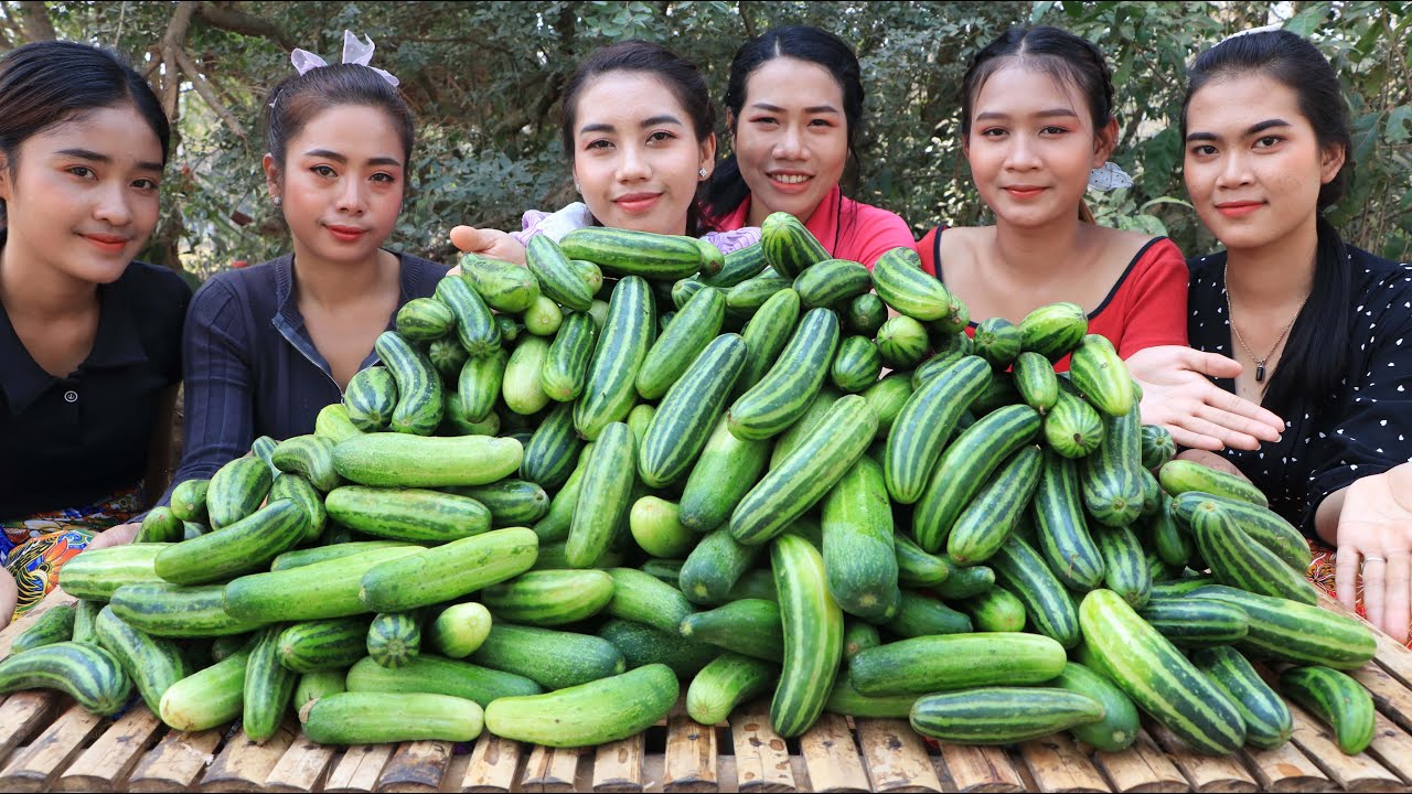 30kg Cucumber salad recipe in my village - Amazing cooking - YouTube