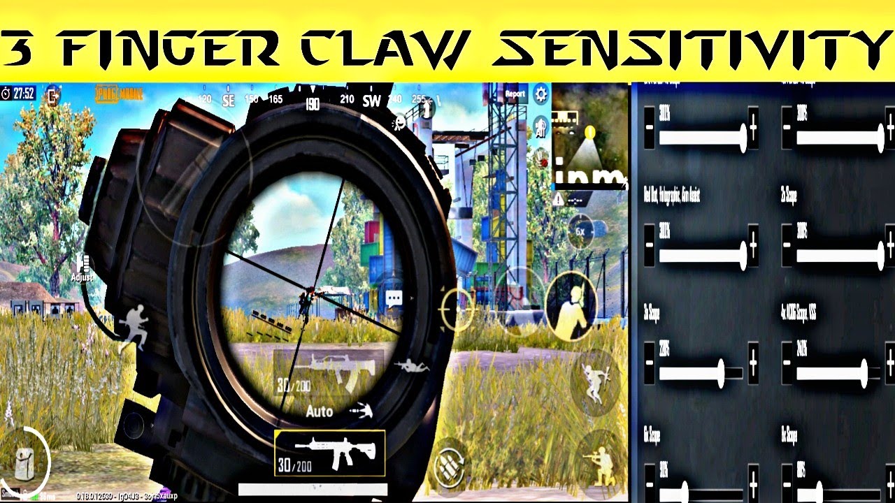 Best 3 Finger+Gyro Sensitivity setting | Pubg Mobile - YouTube