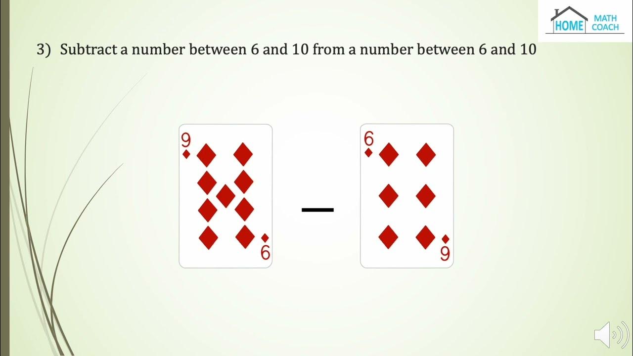 How to teach mental math single digit subtraction - YouTube
