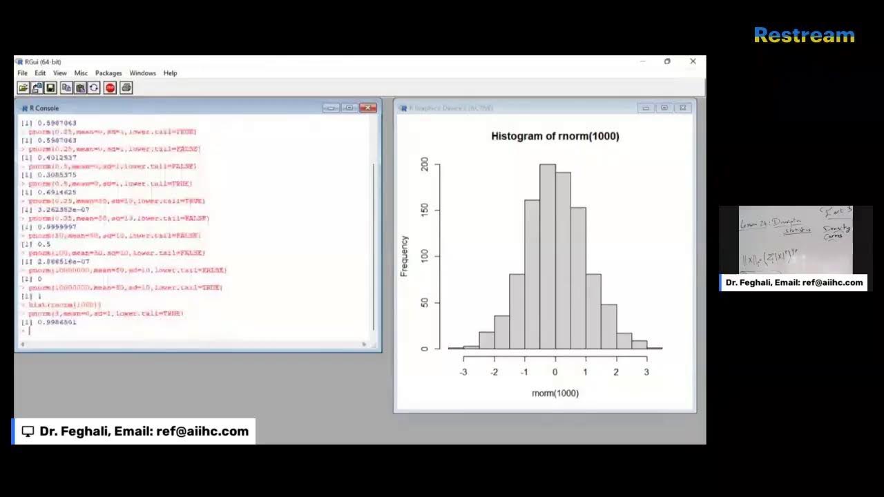 AiiHC Live Broadcast - Lesson 24 - R Normality Function pnorm() - YouTube