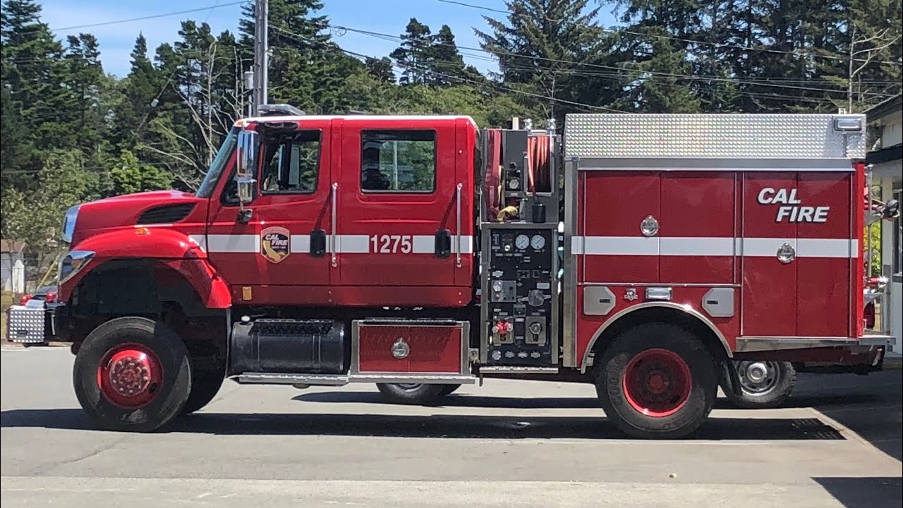 CAL FIRE HUU Engine 1275 Returning - YouTube