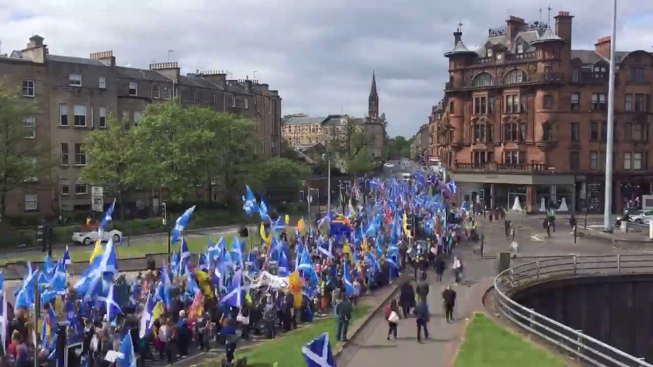 Scottish independence march in Glasgow. May 4th 2019. - YouTube