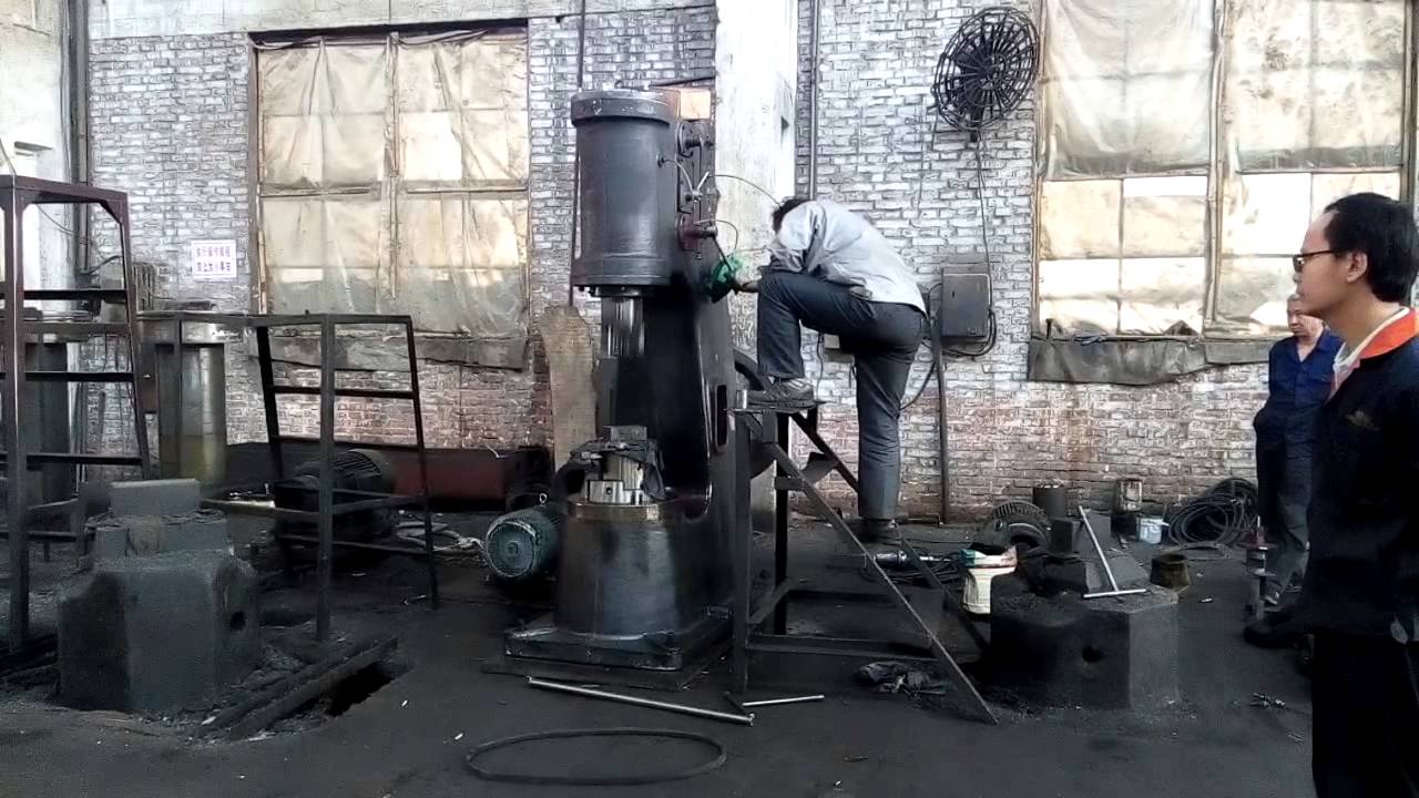 110kg power hammer testing, big blacksmith hammer - YouTube