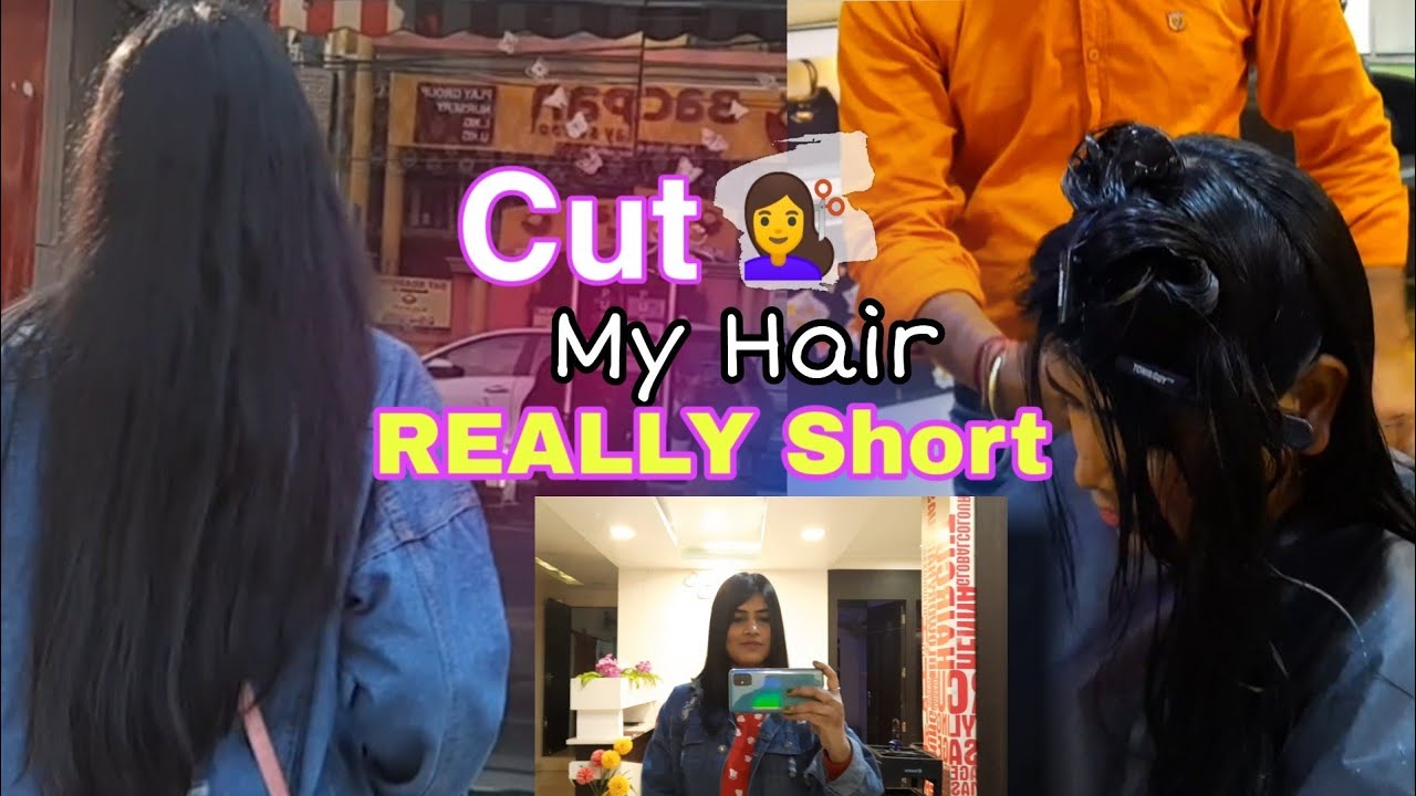 Omg cut my hair reallllyy short.... | extreme hair transformation - YouTube
