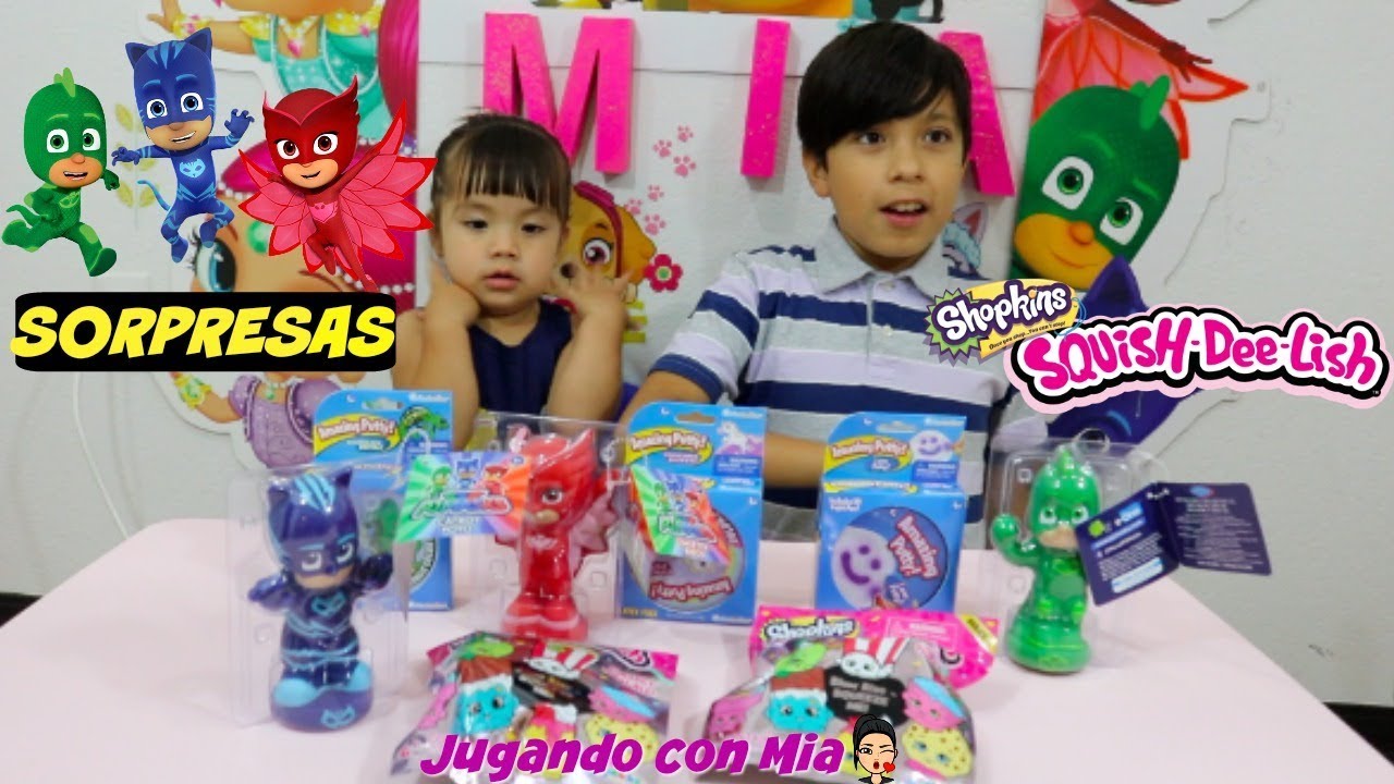 SQUISHIES & PUTTY🤗 PJ MASKS & SHOPKINS - YouTube