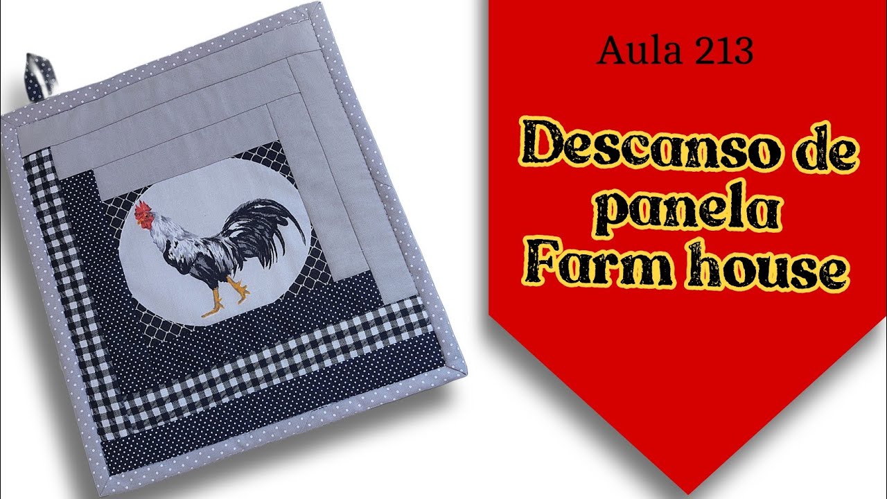Como Fazer um Descanso de Panela Estilo Farm house com Patchwork Log ...