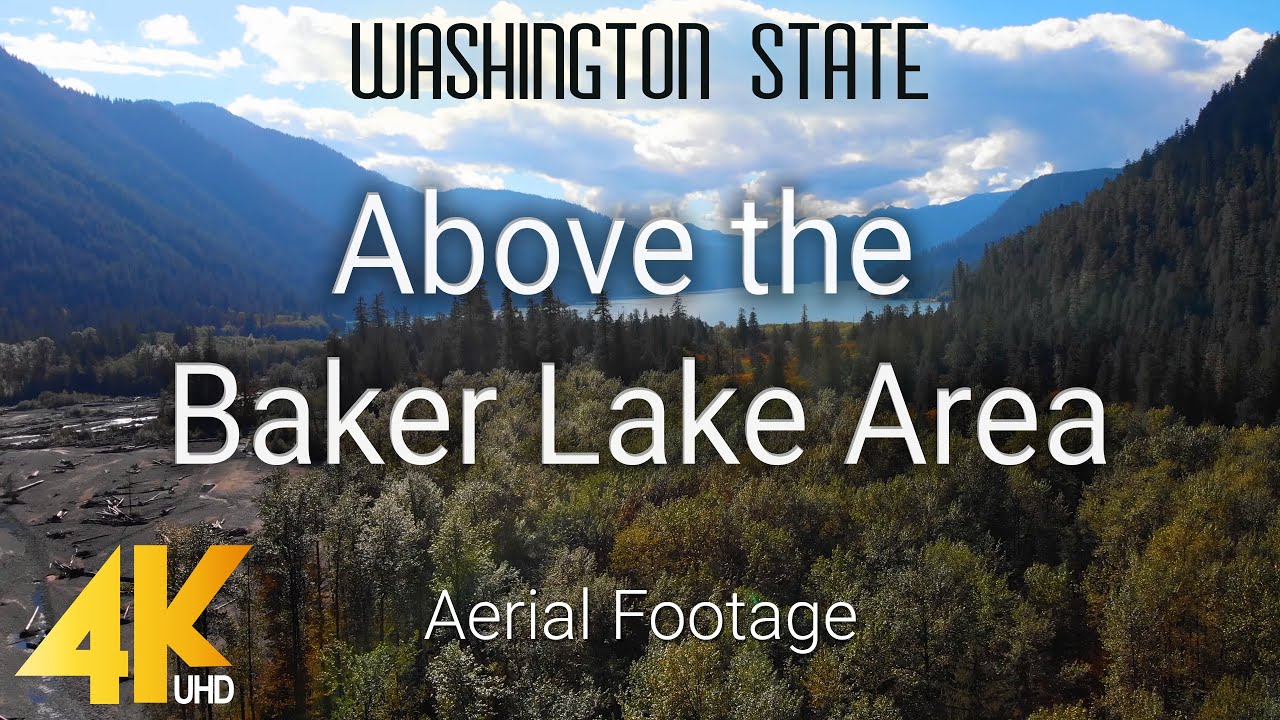 Above the Baker Lake Area, Aerial 4K Footage from Washington State ...