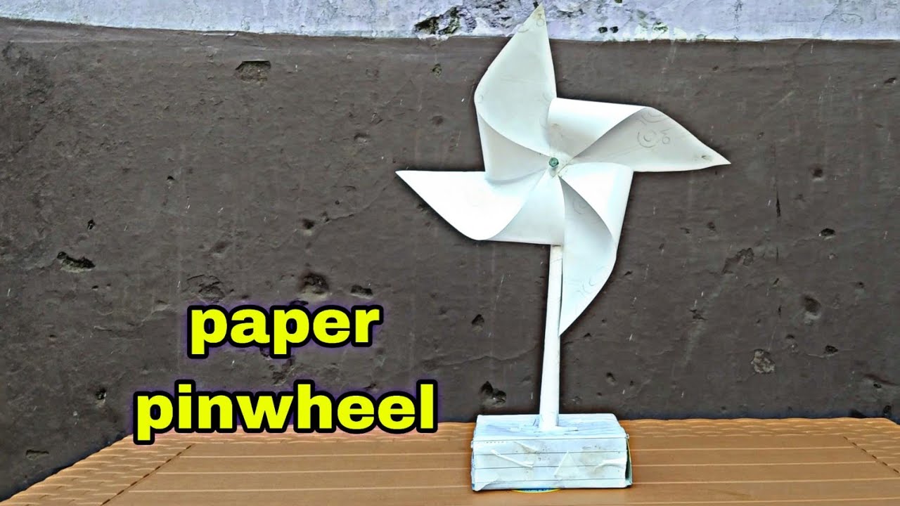 how to make a paper windmill (pinwheel) easy project for school🏫 - YouTube