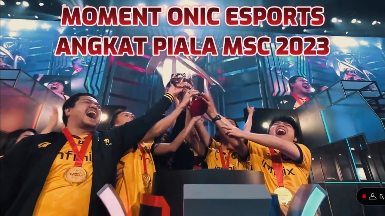 Moment onic esports angkat piala MSC 2023 - YouTube