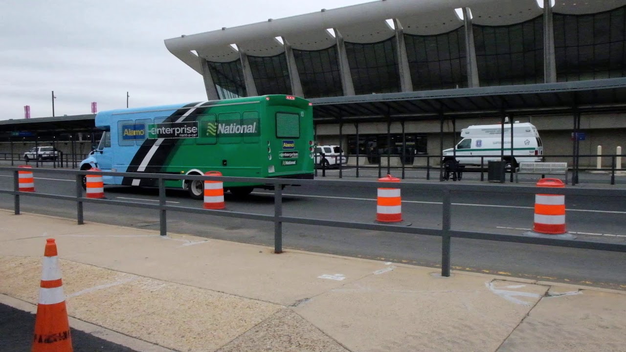 Dulles International Airport, bus terminal - YouTube