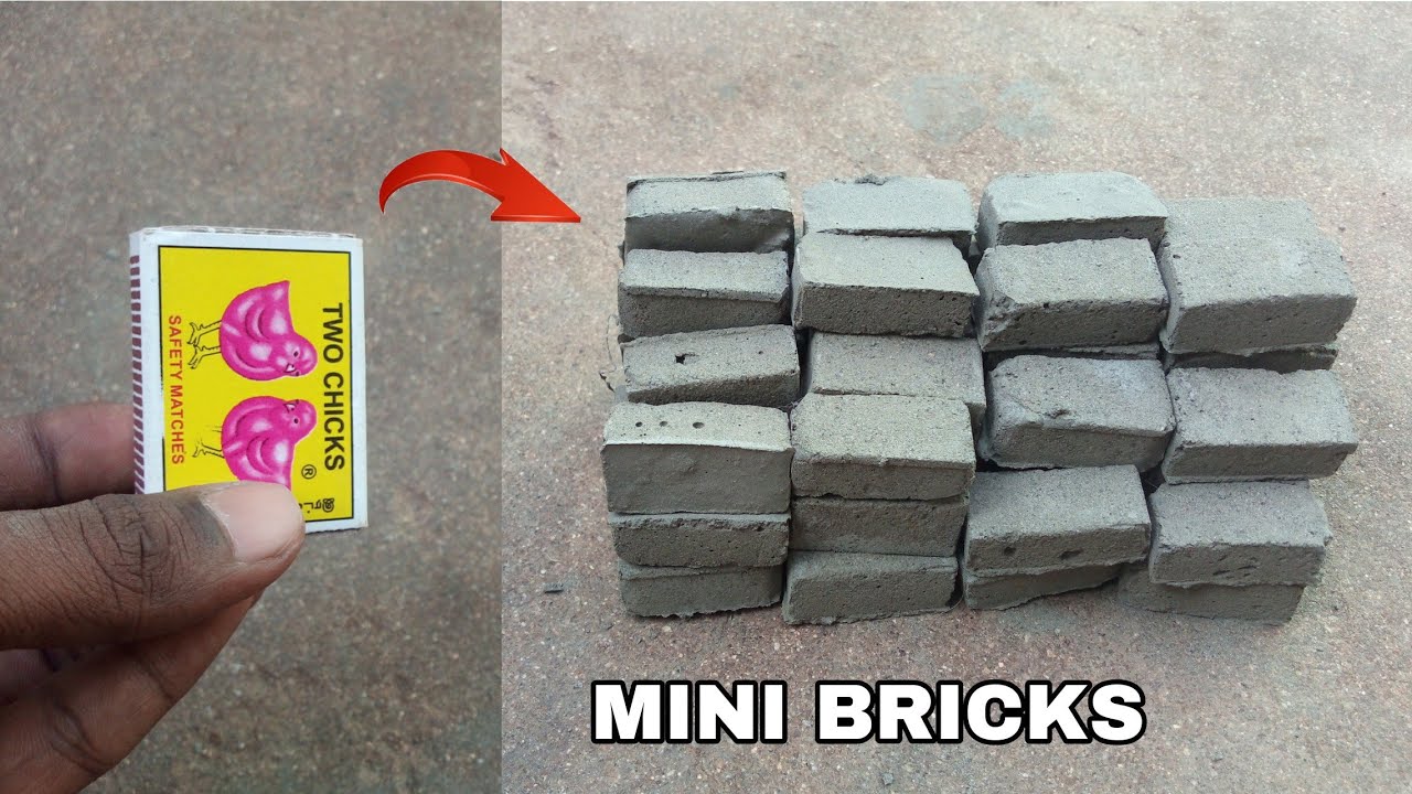 How to Make Mini Bricks From Matchbox at Home (simple way) | Cement ...