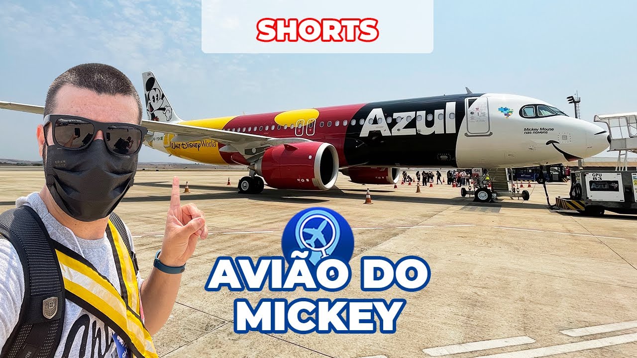 Como foi a chegada do avião “Mickey Mouse nas nuvens” da Azul #shorts ...