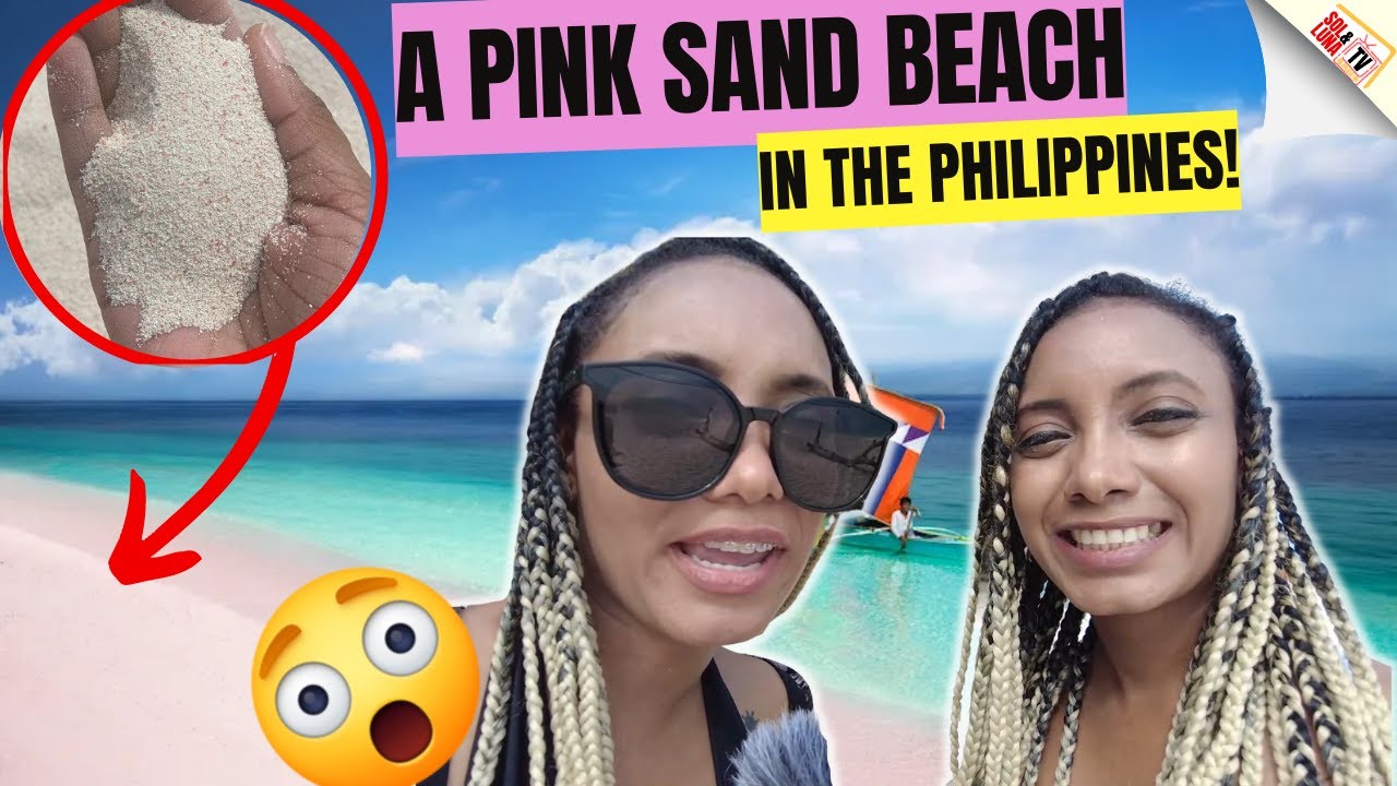 Latinas in the Philippines 🇵🇭 Exploring the PINK SAND BEACH Sta Cruz ...
