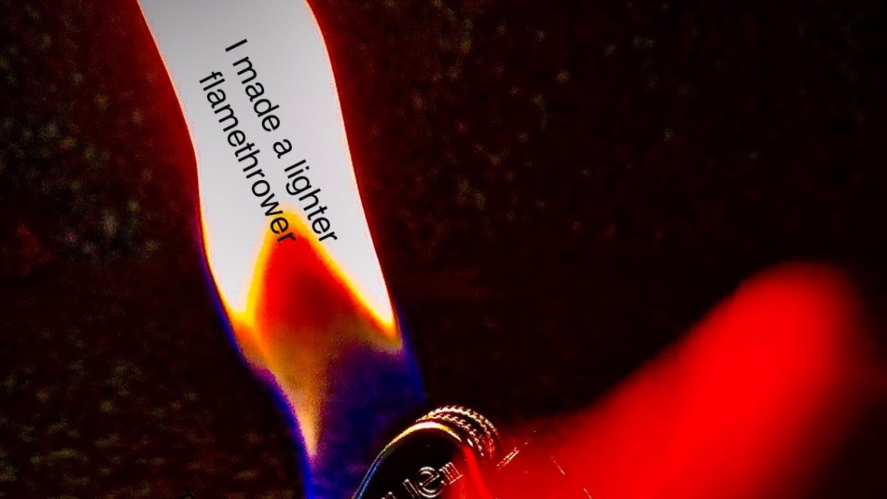 How to convert a normal lighter into a flamethrower - YouTube