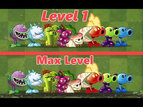 Plants Vs Zombies 2 Premium Plants Level 1 vs Max Level PVZ 2 - YouTube
