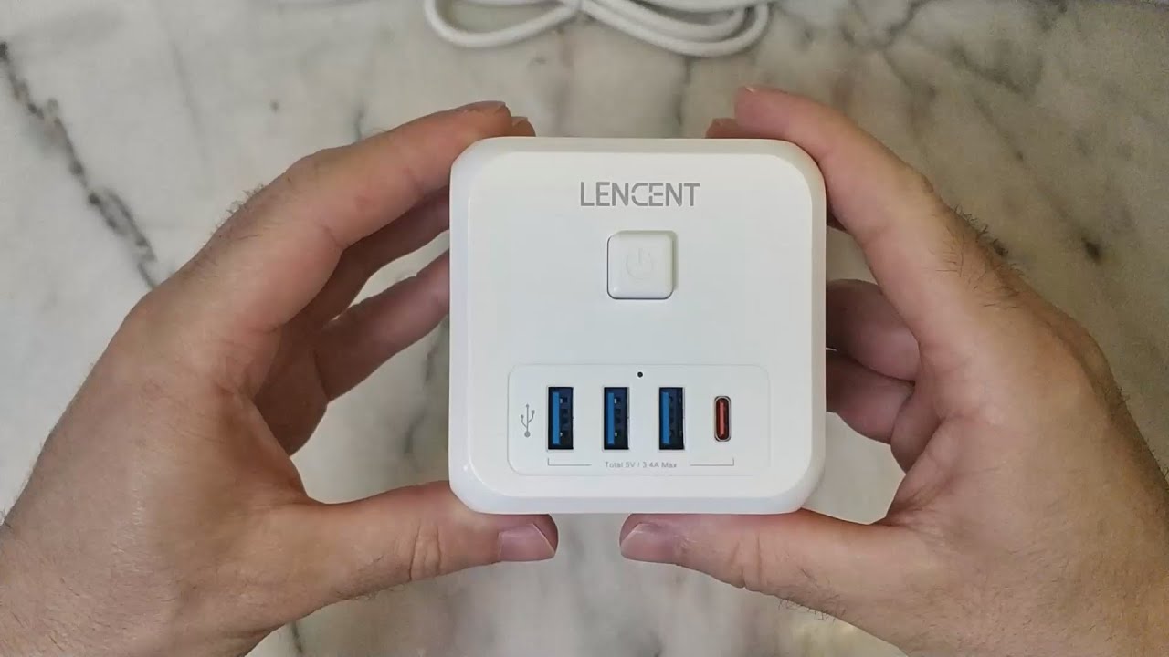 LENCENT Wall Socket Extender with 3 AC Outlets 3 USB Ports And1 Type C ...