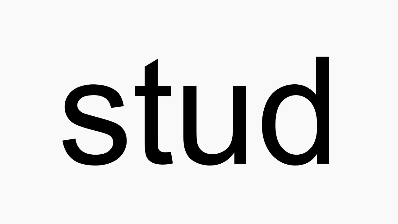 How to pronounce stud - YouTube
