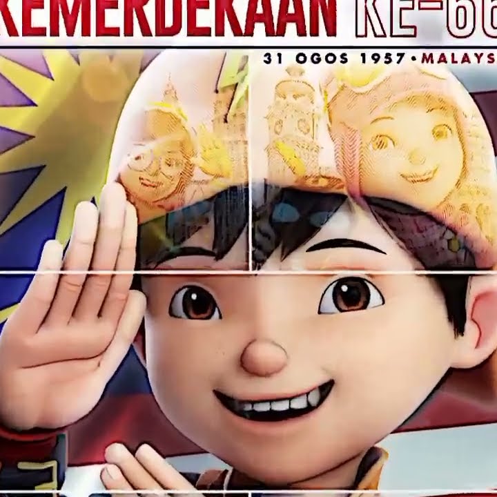 BoBoiBoy dan Ejen Ali menyambut hari kemerdekaan ke 66 #boboiboy # ...