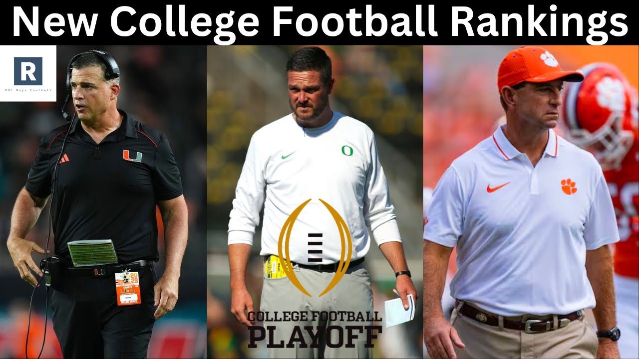 NEW Top 25 College Football Rankings | Change In College Football ...
