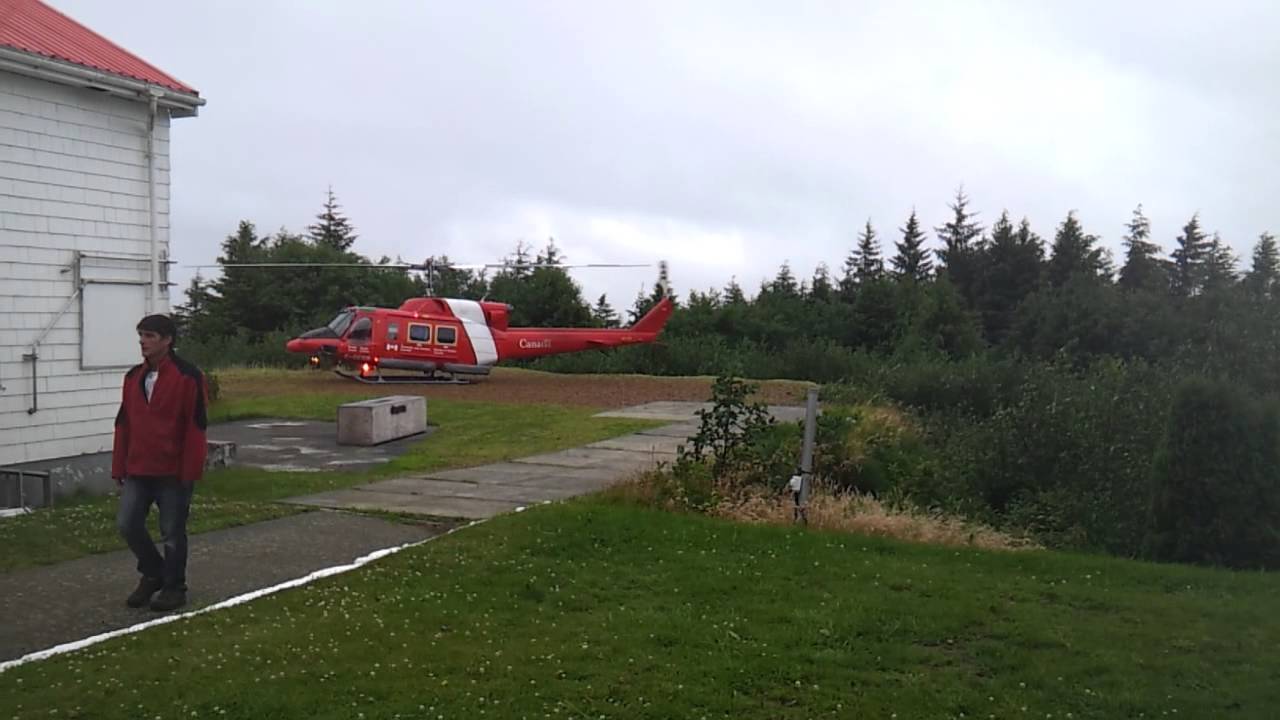 Helicopter Evacuation from Cape Scott Lighthouse - YouTube