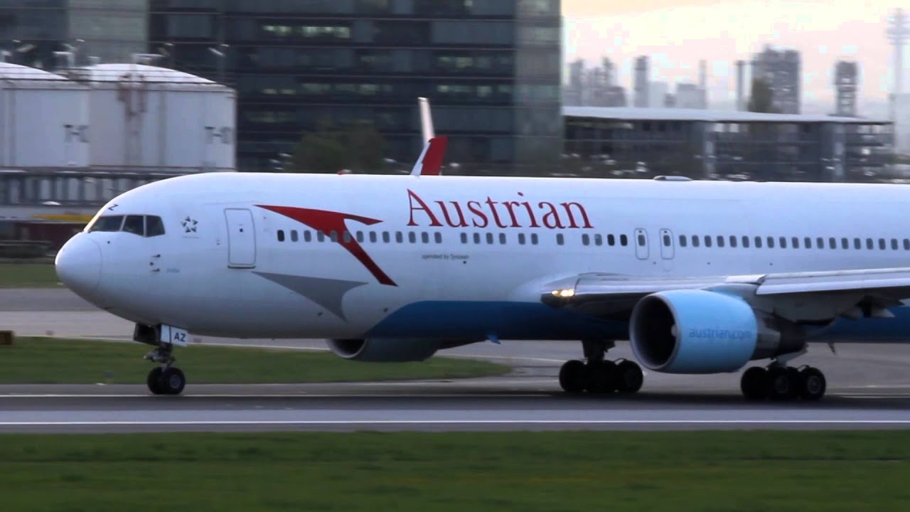 Austrian Boeing 767-300ER (winglets) takeoff @ Vienna - YouTube