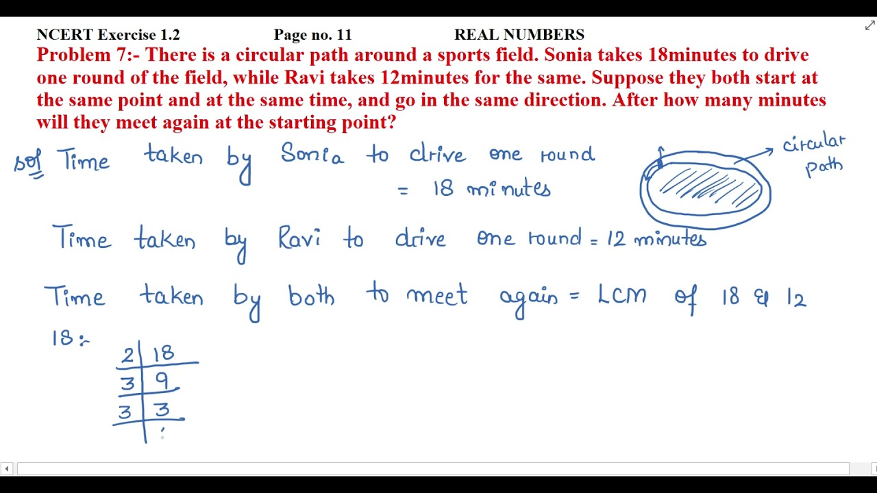 There is a circular path around a sports field. Sonia takes 18minutes ...