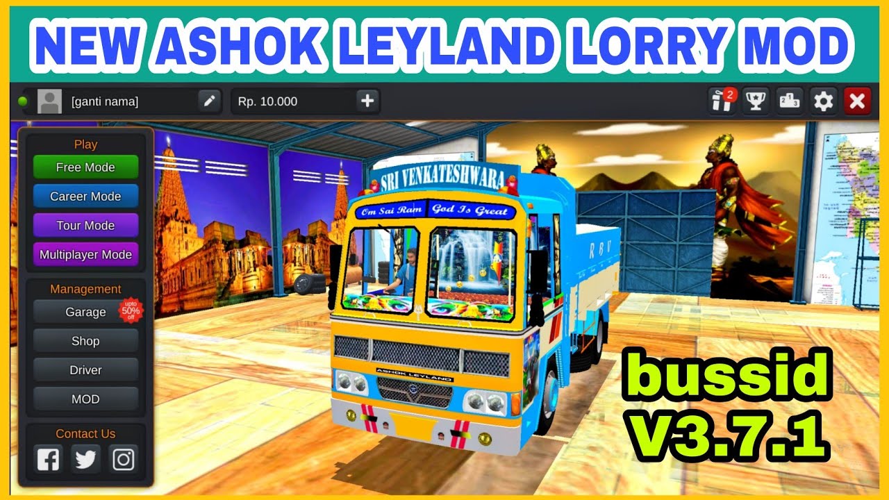 New BS3 Ashok Leyland lorry mod for bussid v3.7.1 # bussid v3.7.1 new ...