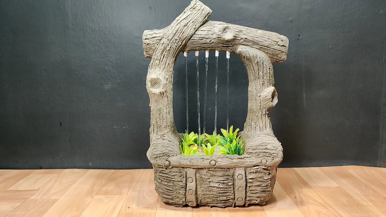 Beautiful handmade fountain - YouTube