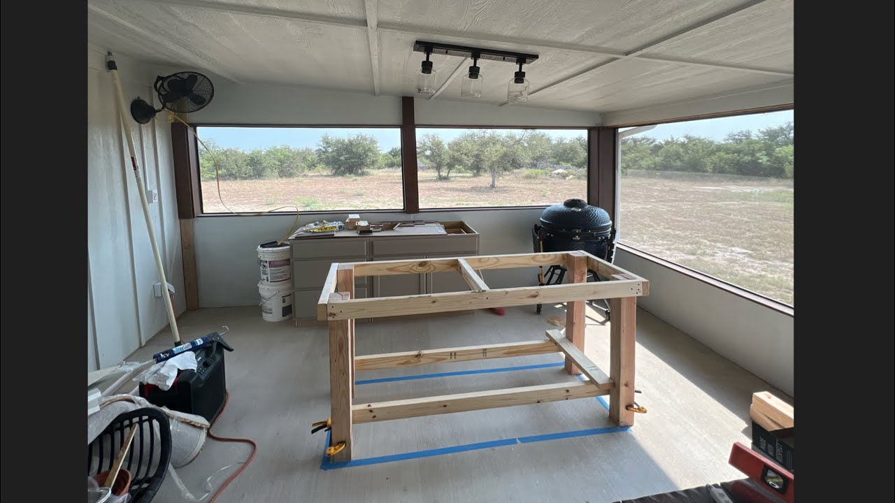 DIY Budget Outdoor Kitchen Built ( Part 1) || 10 Acres Homestead ...