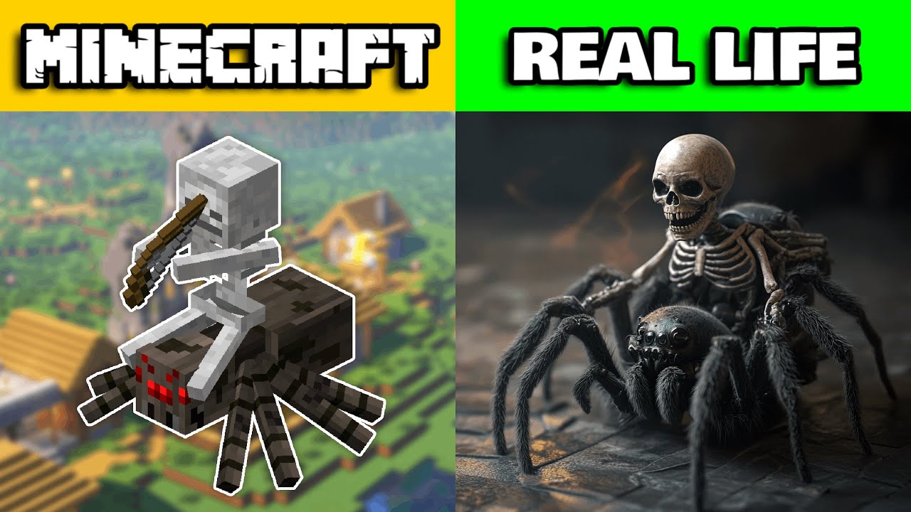 MINECRAFT MOBS VS REAL LIFE #20 | Super Realistic 4k - YouTube