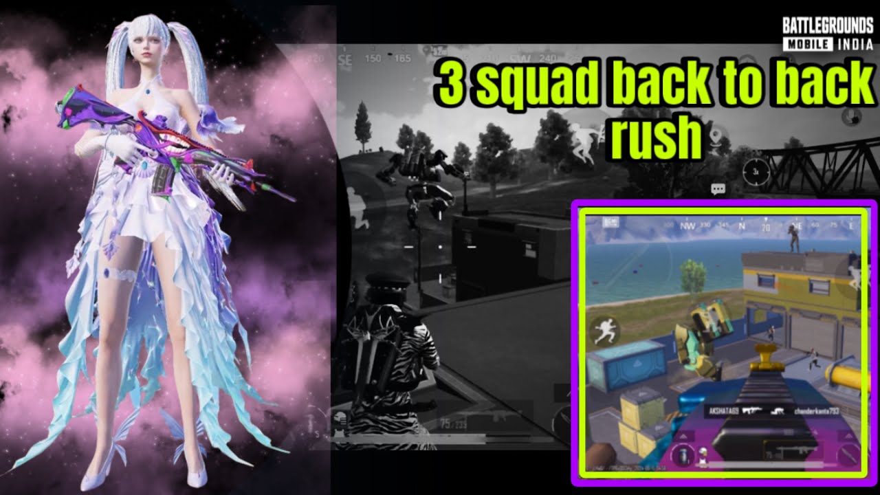3 squad rush me back to back @Jaipur_playzZz ,pubg gameplay - YouTube