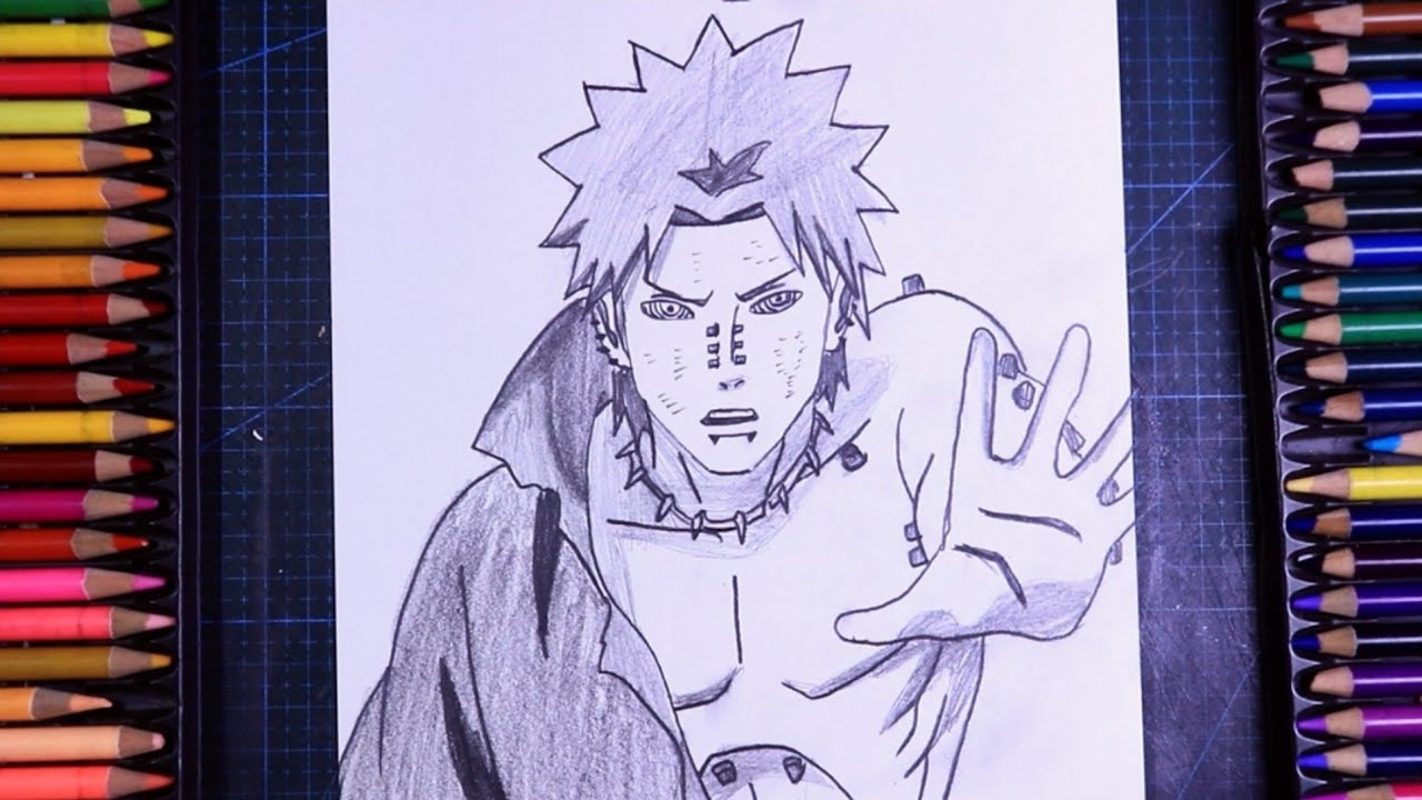 How To Draw Yahiko (AKATSUKI) From Naruto || Anime Drawing Step By Step ...