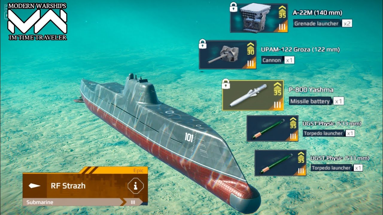 Modern Warships RF Strazh Submarine! - YouTube