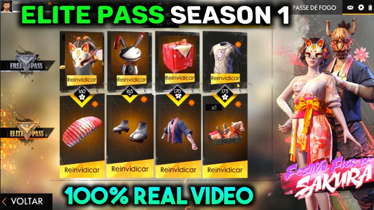 FREE FIRE SEASON 1 ELITE PASS || FIRST ELITE PASS OF FREE FIRE ...