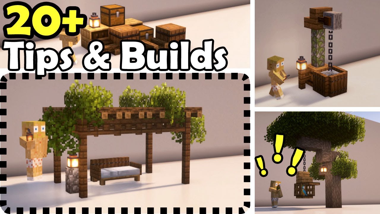 20+ Small Outdoor Builds & Tips To IMPROVE Your BUILDING In Minecraft ...