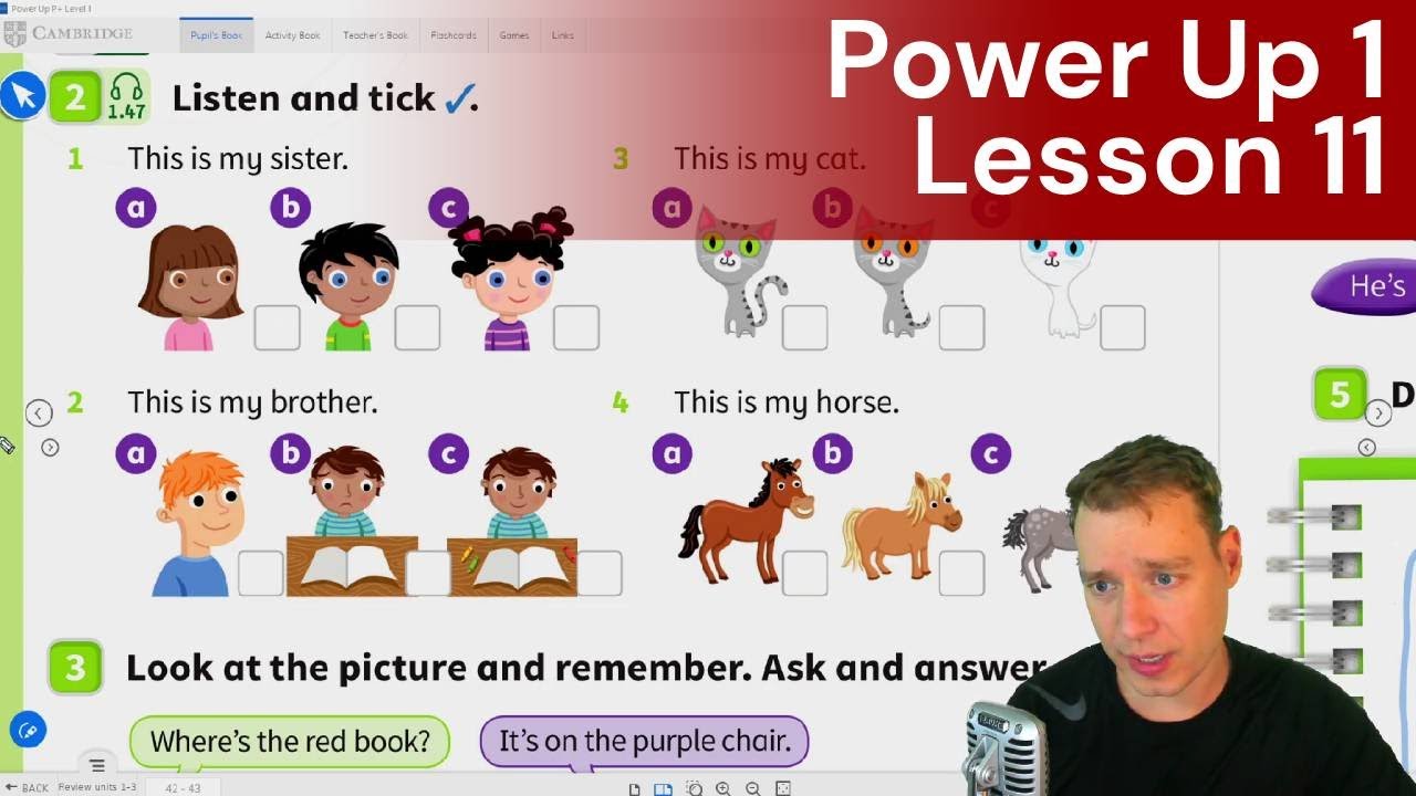 Review English Vocabulary from Units 1–3 | Power Up Level 1 with ...