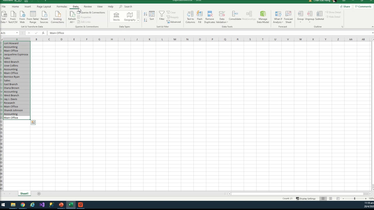 Removing Duplicates From A Column YouTube removing-duplicates-from-a-column-youtube